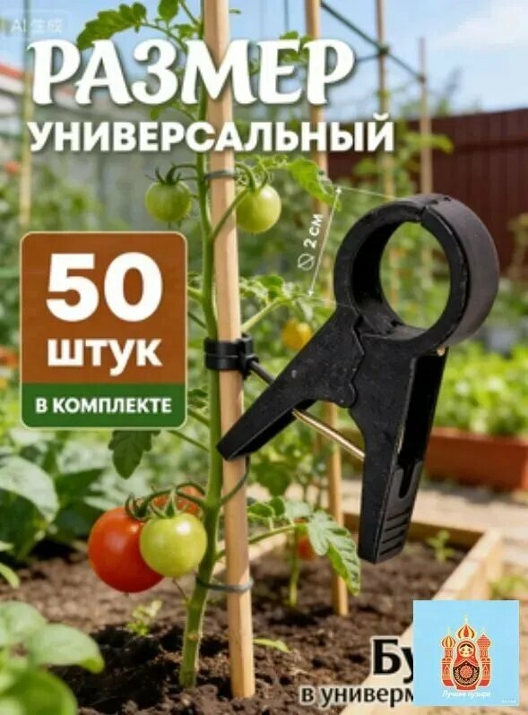Клипсы для парника70 х 42мм, ABS пластик, 50 шт