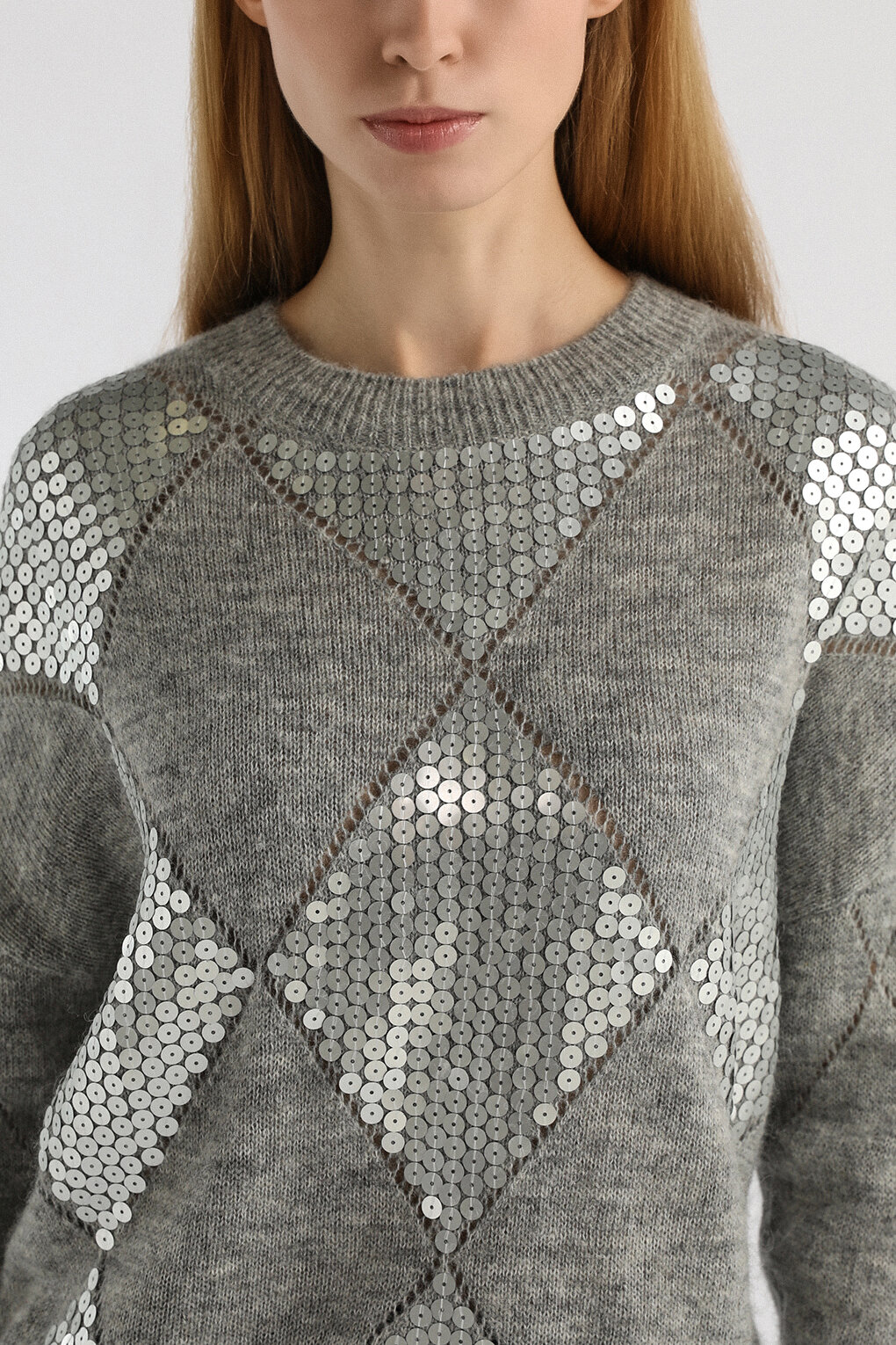 Джемпер AURANNA, размер 46, серый меланж — фото 1
