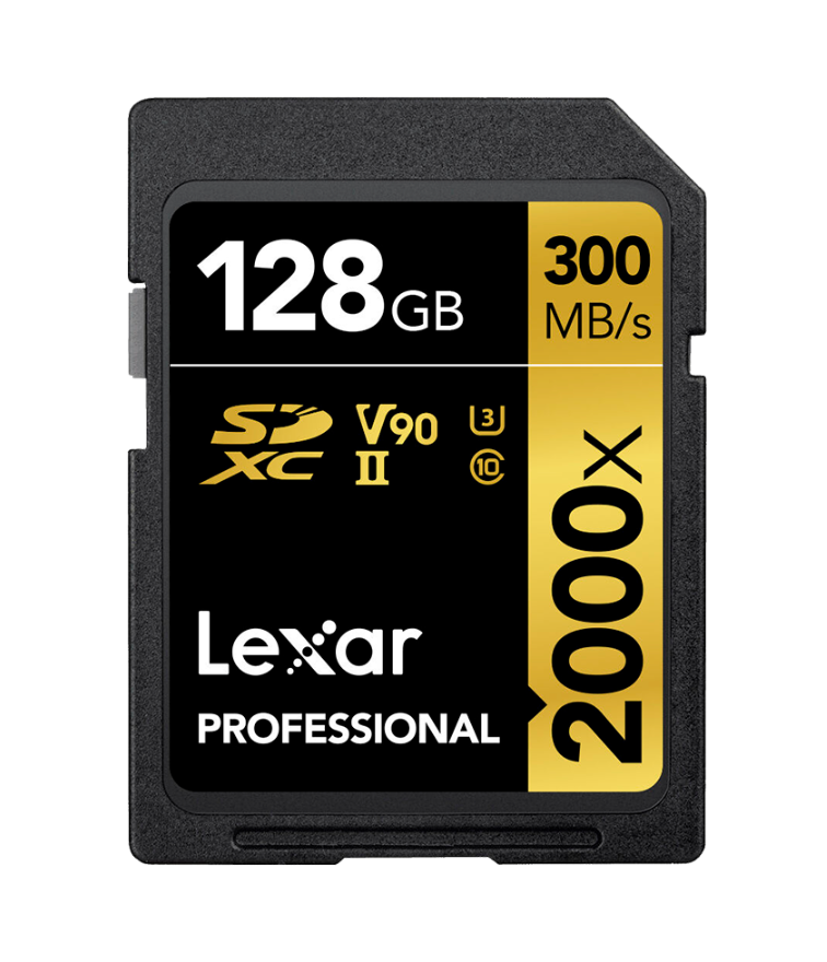 Lexar SDXC 128GB Professional 2000x UHS-II U3 V90