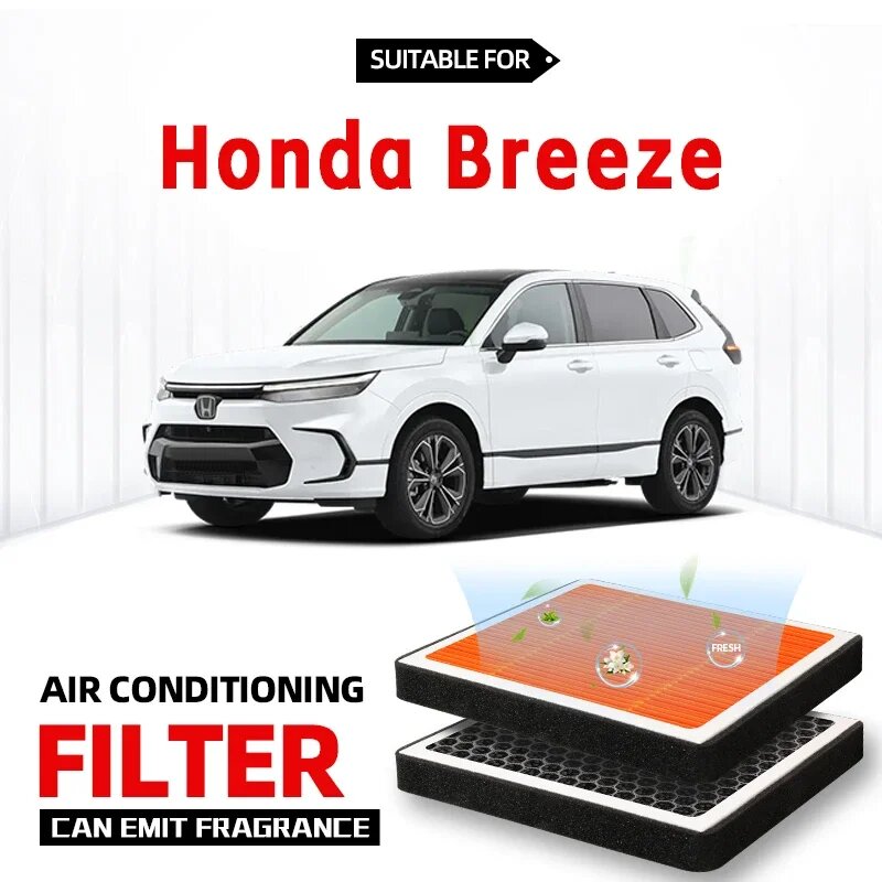 Фильтр салонный для Honda Breeze, воздушный фильтр с активированным углем, фильтр кондиционера с ароматизатором для очистки воздуха в салоне автомобиля.