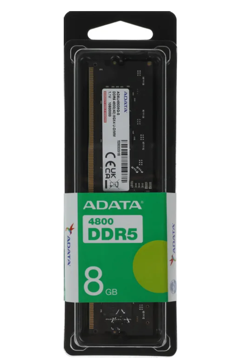 Оперативная память A-Data AD5U48008G-S DDR5 - 1x 8ГБ 4800МГц, DIMM — фото 1
