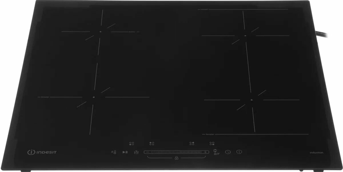 Индукционная варочная поверхность Indesit IB 40CS60 NE, конфорок: 4 шт, стеклокерамика, независимая, черный