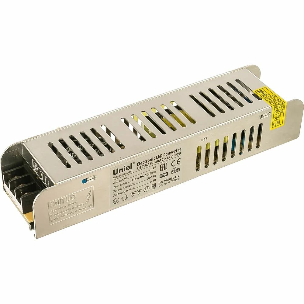 Блок питания Uniel UET-VAS-120A20 12V IP20, 120Вт. UL-00002430