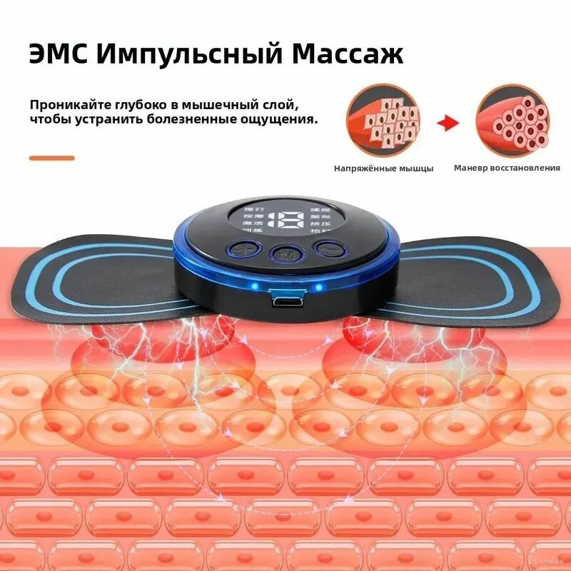 Sungtin 1 комплекта Массажный прибор бабочка EMS миостимулятор, массажер для шеи плеч спины рук ног, антицеллюлитный USB заряжаемый