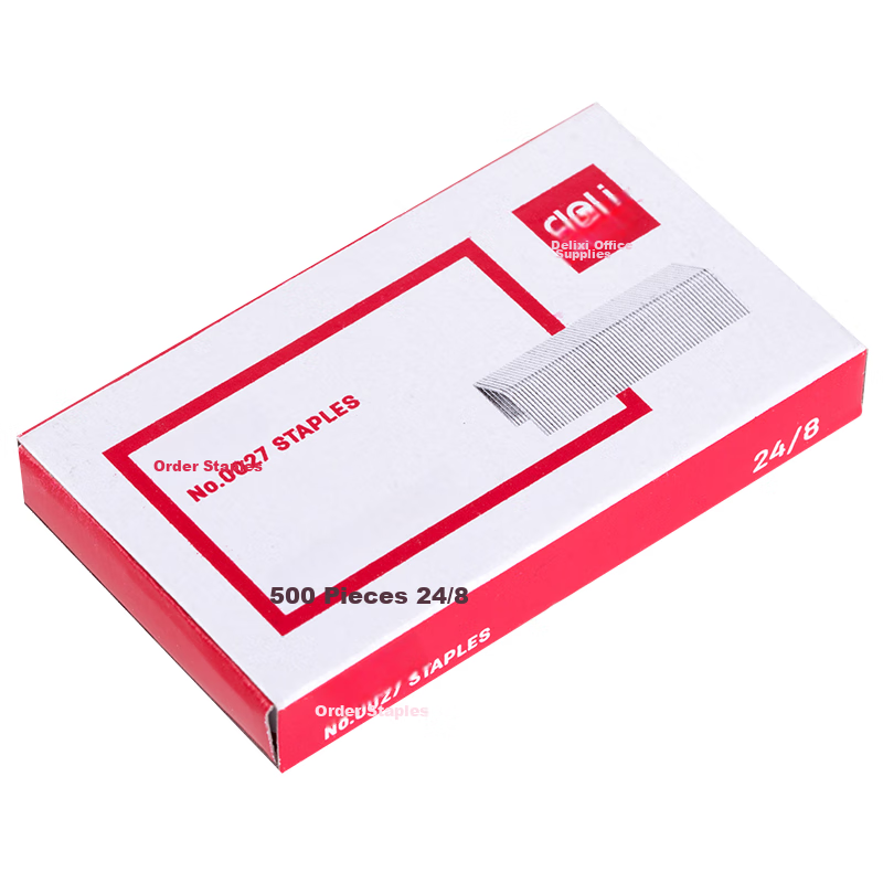 [Super Popular] Deli 24/8 Thick Staples, 500 Pieces Per Box, 10 Boxes, Can Staple 40 Pages, Office Supplies, P00027