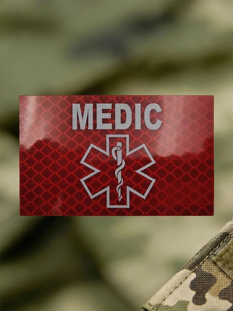 Светоотражающая нашивка MEDIC/EMT/ECA, медицинский символ, патч для одежды, тактический аксессуар