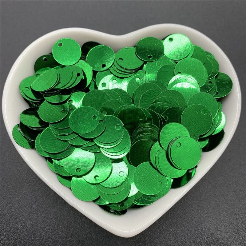 Большие круглые пайетки ПВХ 400 шт. CyanRafts Зеленый, 08