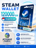 Карта пополнения Steam Wallet 120000 IDR Индонезия | Цифровой код