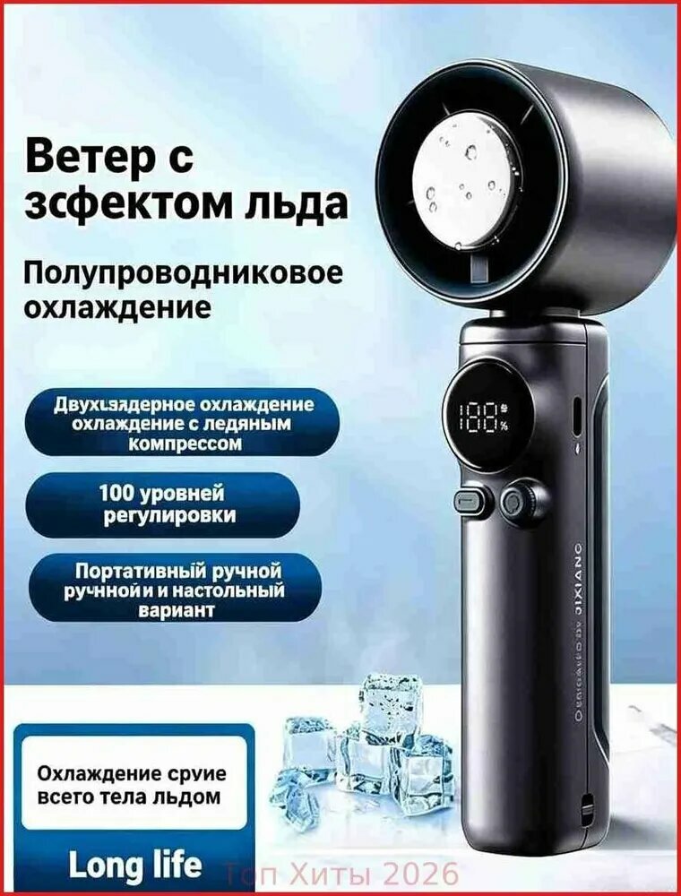 Портативный вентилятор EC0554-601681a09046, бирюзовый
