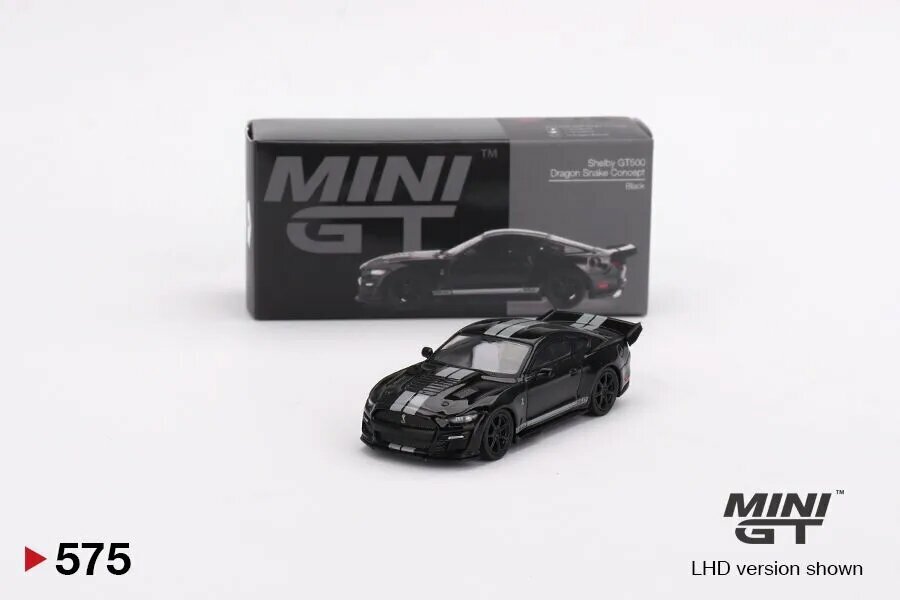 Коллекционная машинка MINI GT 1/64 #575 Shelby GT500 Dragon Snake Concept Black