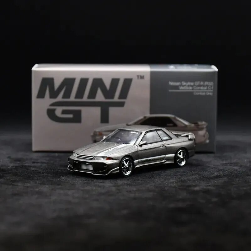 MINI GT 1:64 #971 Nissan Skyline GT-R (R32) Veilside Combat C-I Veilside Combat Grey Коллекционная машинка