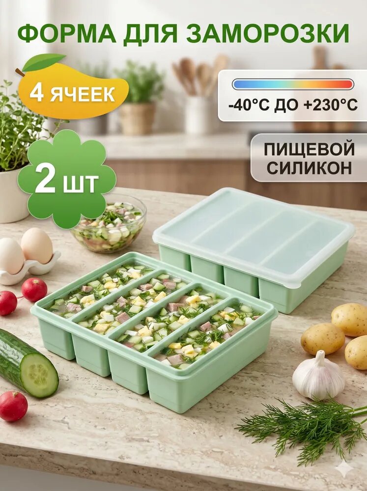 Крышка силиконовая, 800 мл, 2 шт