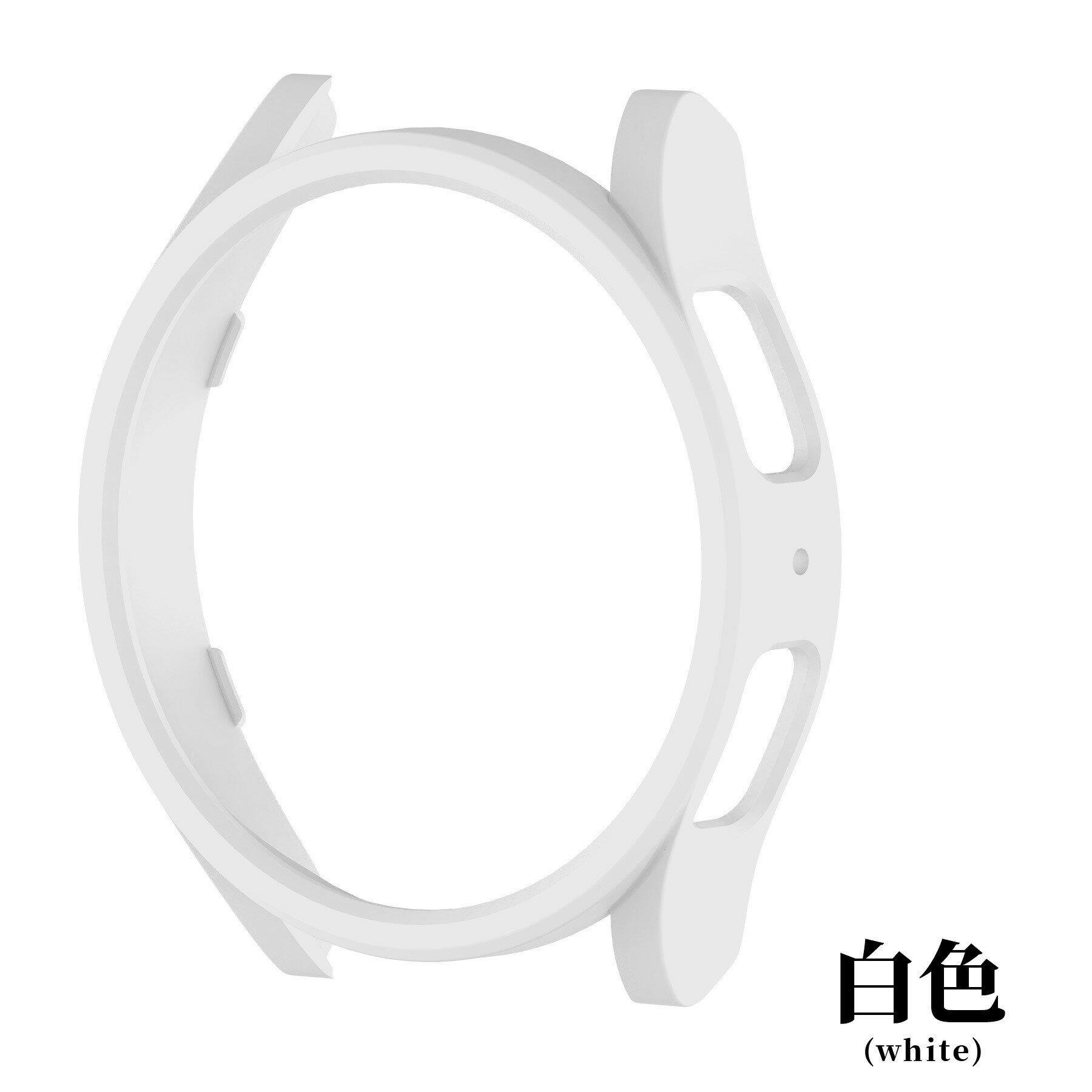 Белый ПК чехол для часов Samsung Galaxy Watch 7 40 мм с антицарапинным покрытием и полной защитой