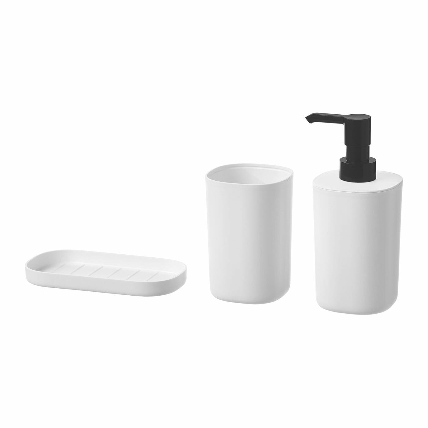 Набор для ванной комнаты IKEA STORAVAN, цвет белый 704.290.03