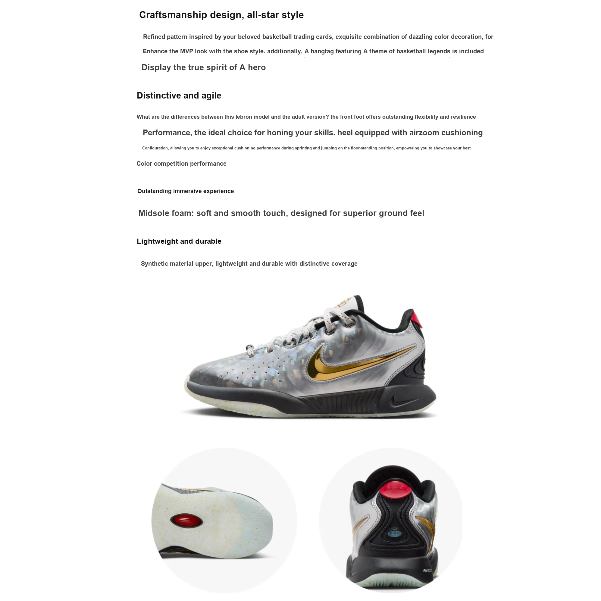 Кеды NIKE Lebron 21, размер EU 38,5 стопа (24CM) — фото 1