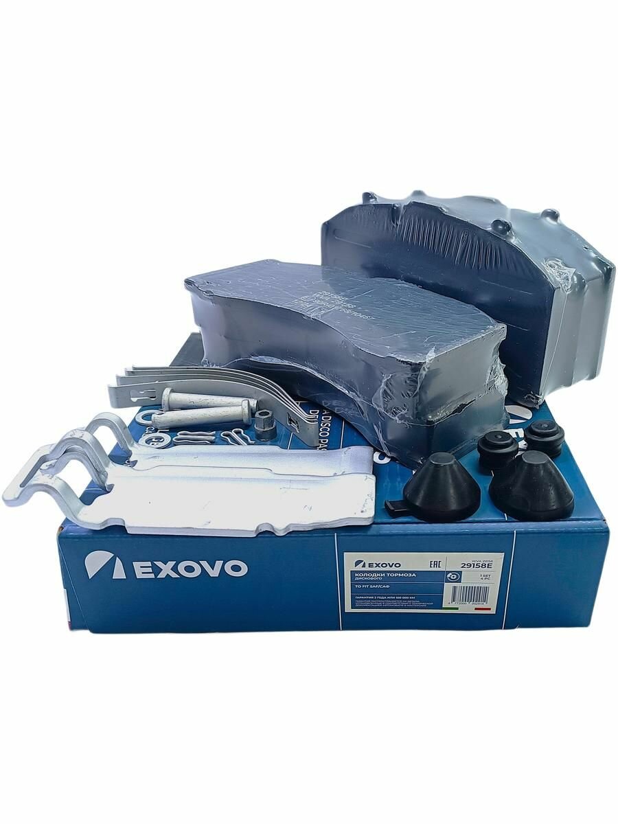 WVA 29158 Exovo Колодки BPW SAF Intradisk KNORR SK7 передние/задние тормозные дисковые , арт. 29158E Exovo