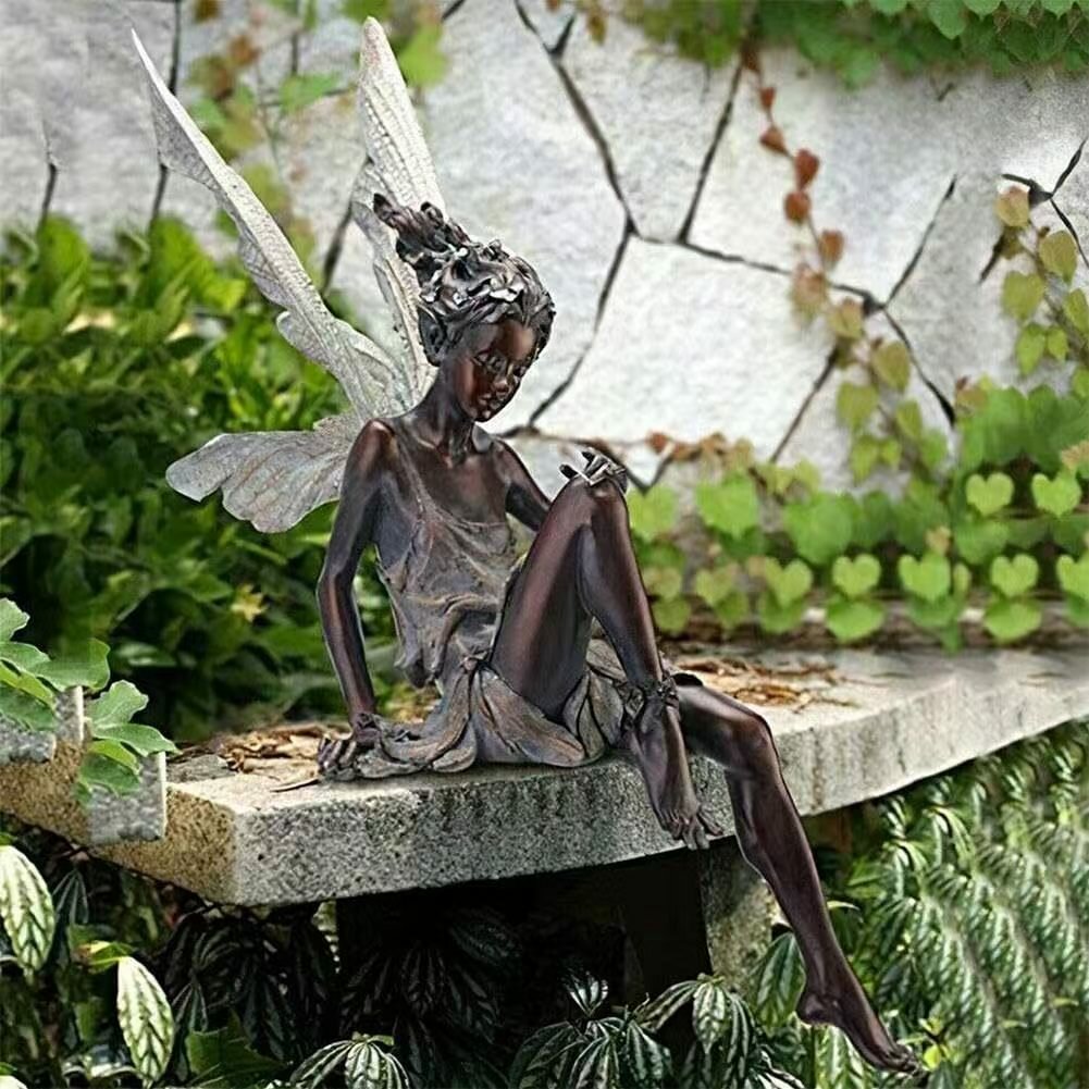 Фигурка садовая "Фея Secret Garden View", двухцветная, смола, 18х15х8 см
