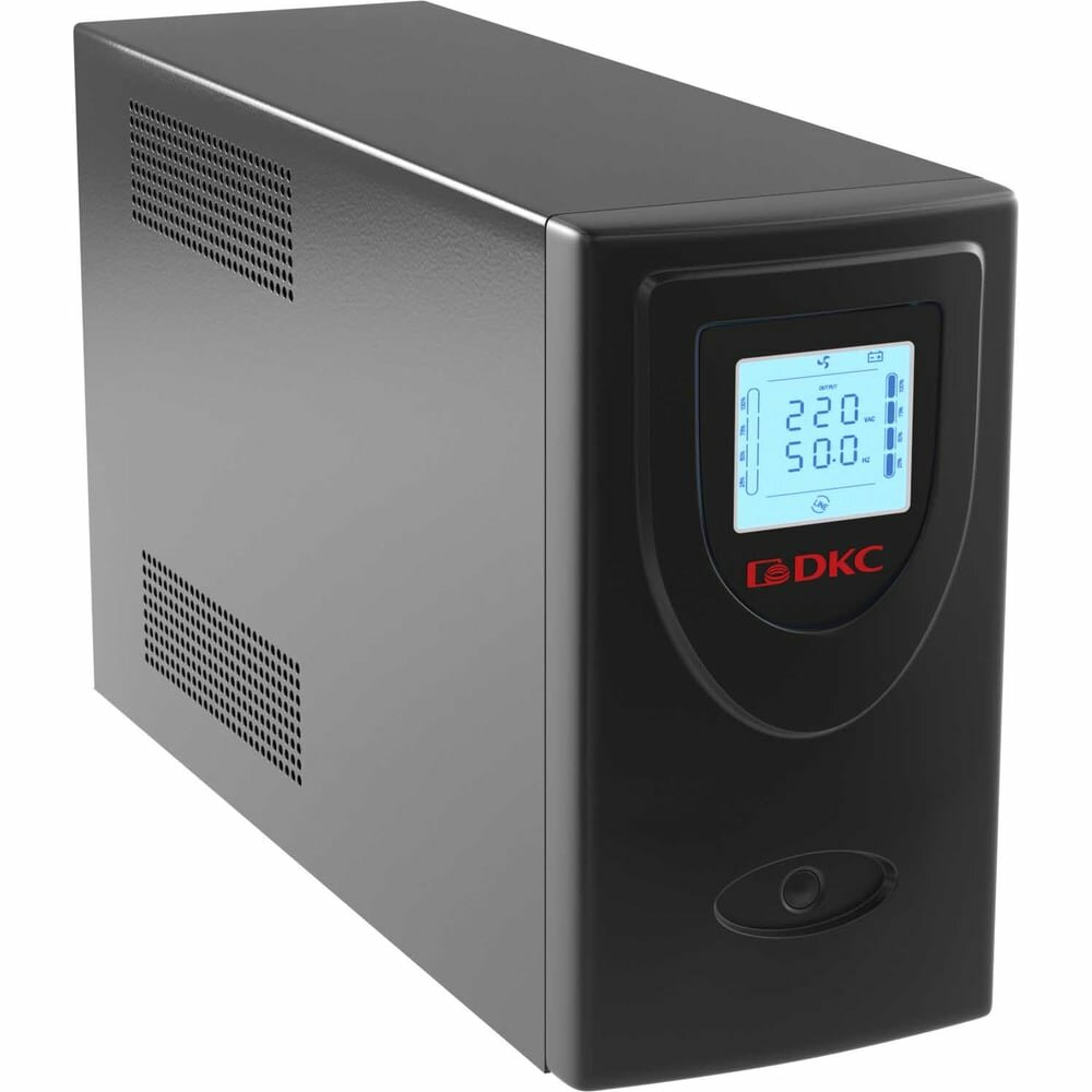 ИБП DKC INFOLCD2000SI, 2000ВА/1200Вт, 5 мин работы, LCD-дисплей, USB, RJ45