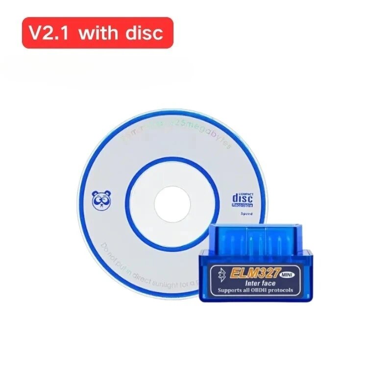 ELM327 V2.1 OBD2 Сканер Bluetooth с диском