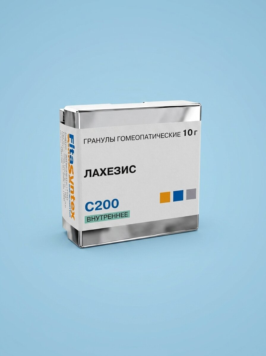 Лахезис С200, гранулы гомеопатические, 10 грамм , Фитасинтекс