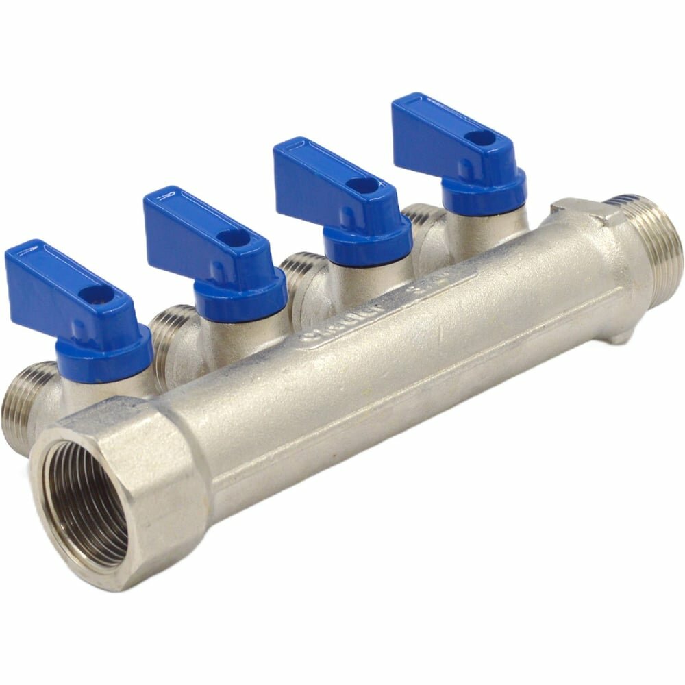 Коллекторы с шаровыми клапанами Okseler 3/4x1/2НР, 4 выхода oks00403