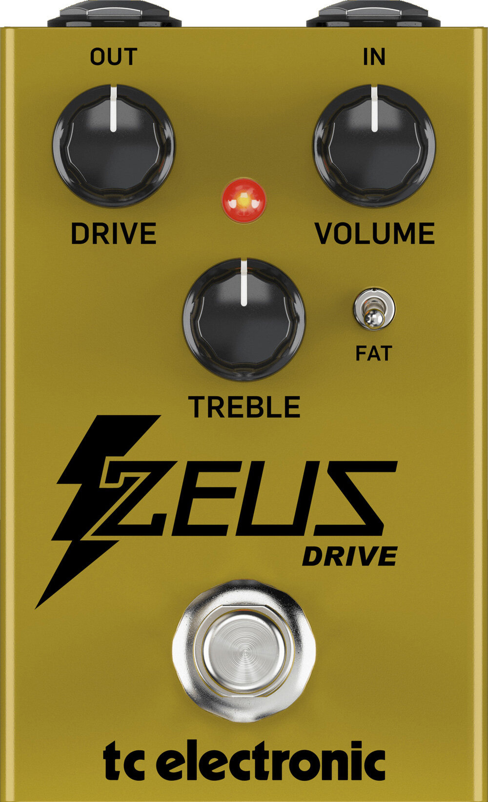 Педаль эффектов TC Electronic ZEUS DRIVE OVERDRIVE с переключателем FAT Mod и опциональным буферизованным байпасом