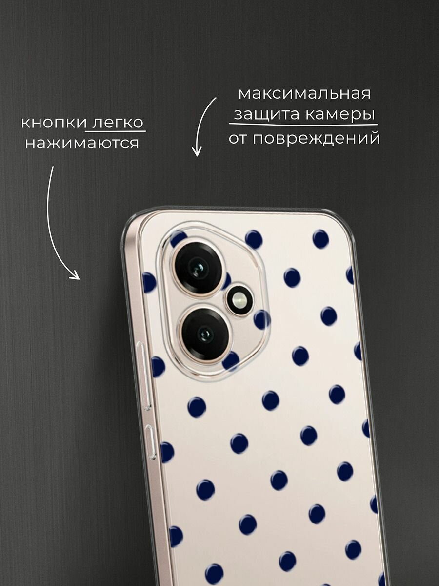 Силиконовый чехол на Honor 400 / Хонор 400 с принтом Узор в горошек — фото 1