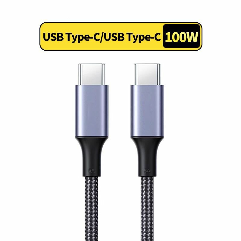 Кабель Type-C на Type-C, PD 100 Вт