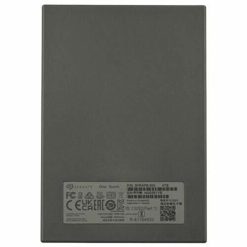 Seagate 4 ТБ Внешний жесткий диск, Металл, черный, черно-серый