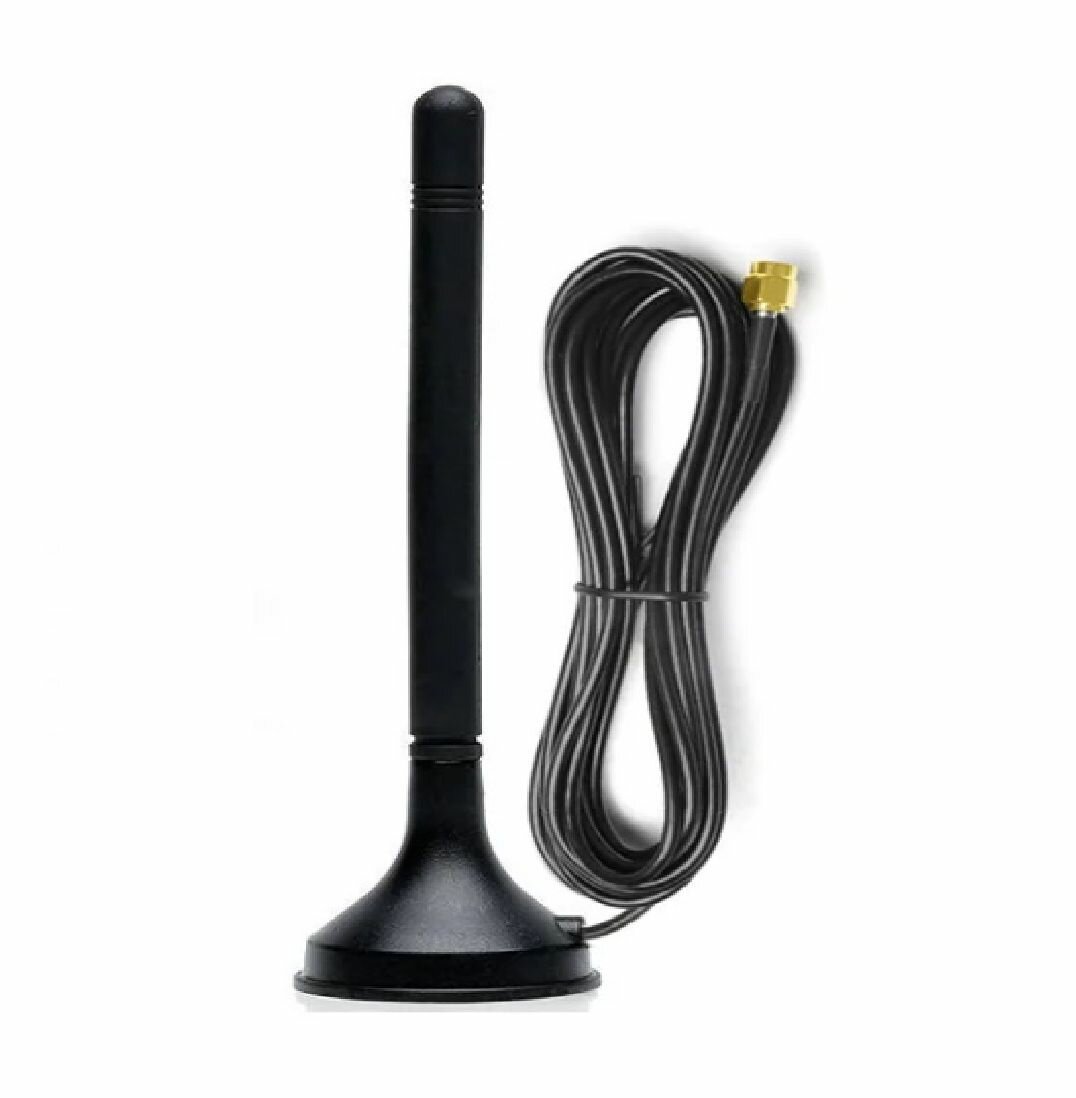 Антенна для GSM модуля с магнитным креплением кабель 3м, разъем SMA (Подходит для RTU5035 RTU5024, G202, G203)