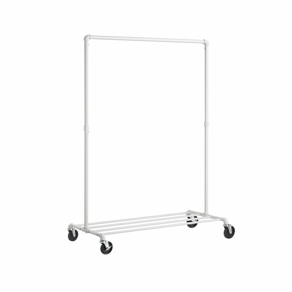 Вешалка напольная SONGMICS на колесиках, 100 x 49 x 163 см цвет белый, HSR061W01