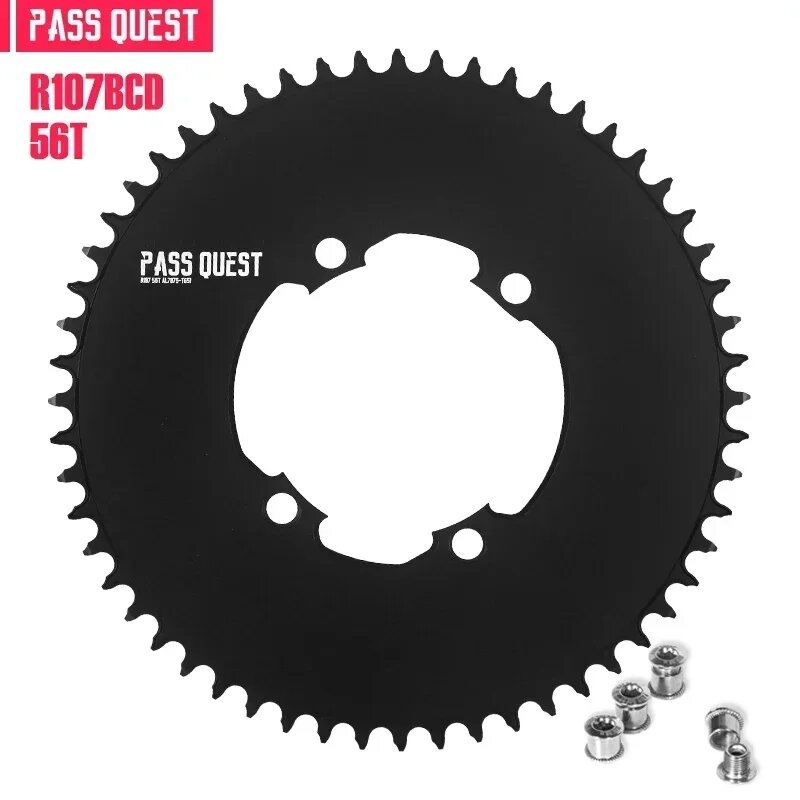 Звездочка PASS QUEST 107bcd алюминиевая 12 скоростей Closed disk 56T