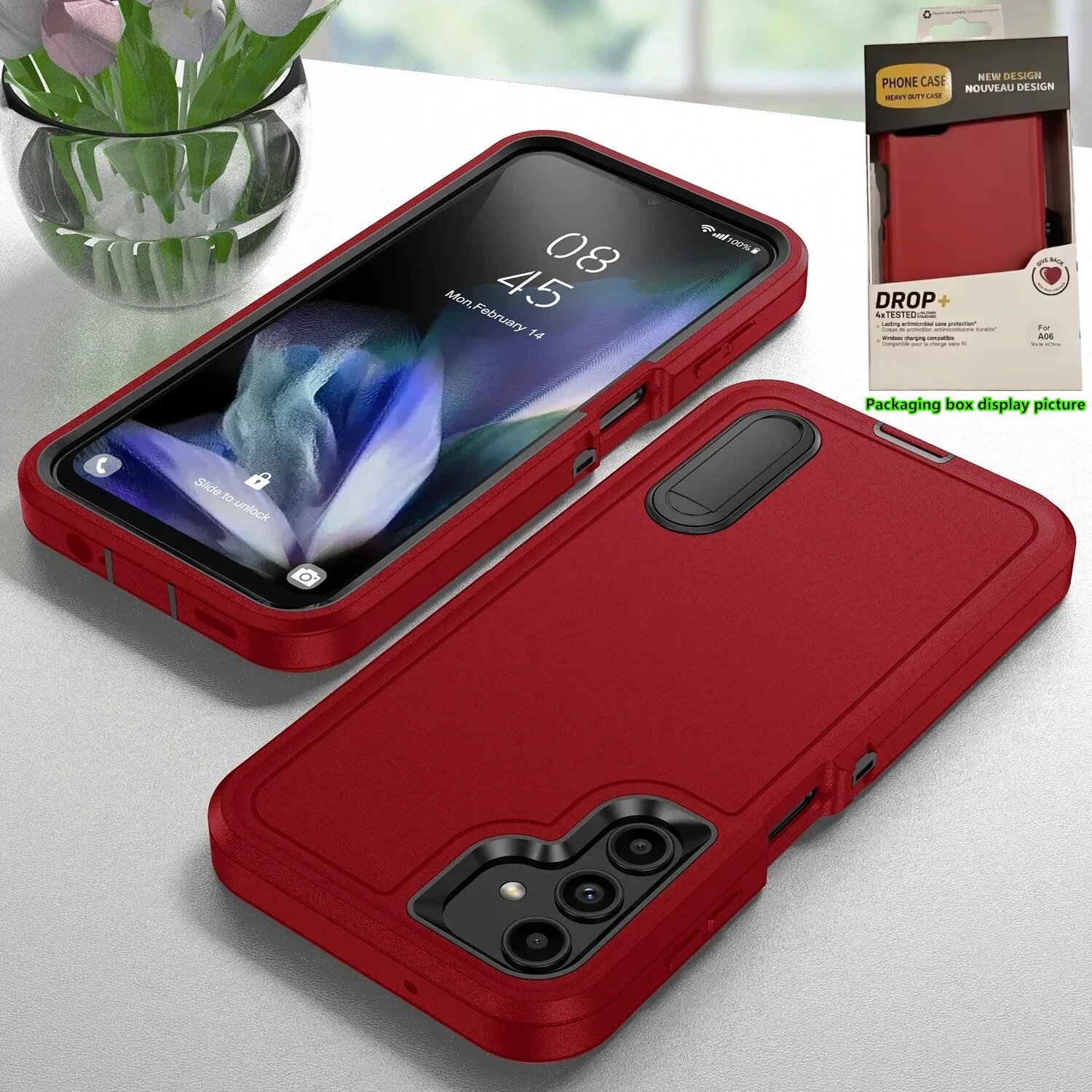 Противоударный Защитный Чехол Samsung Galaxy A Series Armor Defender С Galaxy A36, Красный, Red