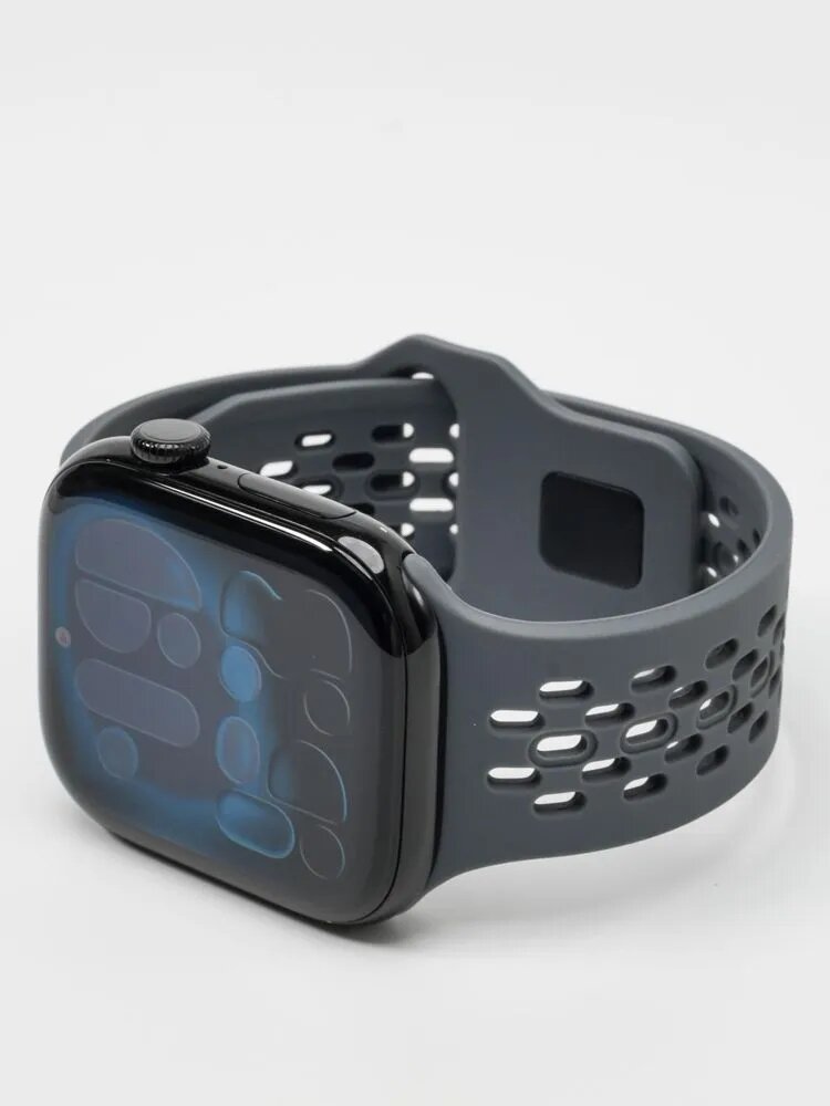 Силиконовый спортивный ремешок для Apple Watch Series 1-9 / SE и Ultra 42 / 44 / 45 / 49 мм, Series (10 / 11) 46 мм, Летний спортивный ремешок Мужской и Женский