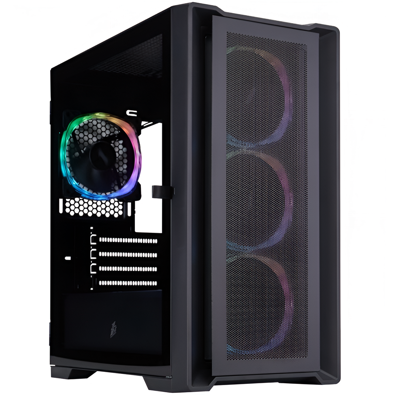 Корпус Mini-Tower 1STPLAYER TRILOBITE T4 MESH ARGB, Micro-ATX, черный (T4-BK-4FS7)