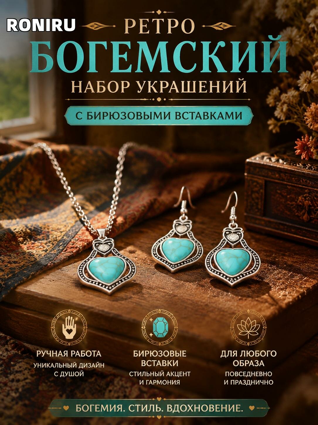 Комплект серег