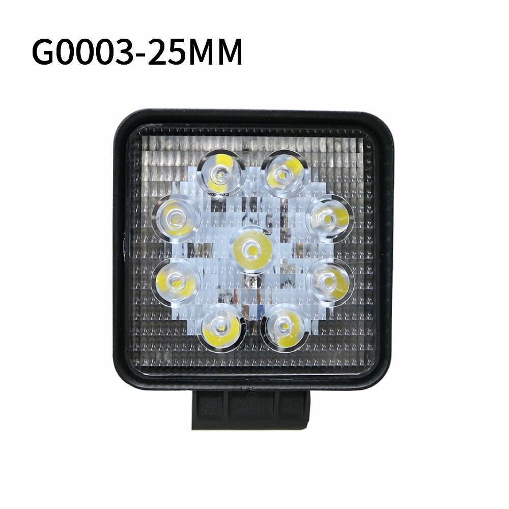Фара светодиодная CH006 27W SS, 9LED 108х108 мм, 12/50V