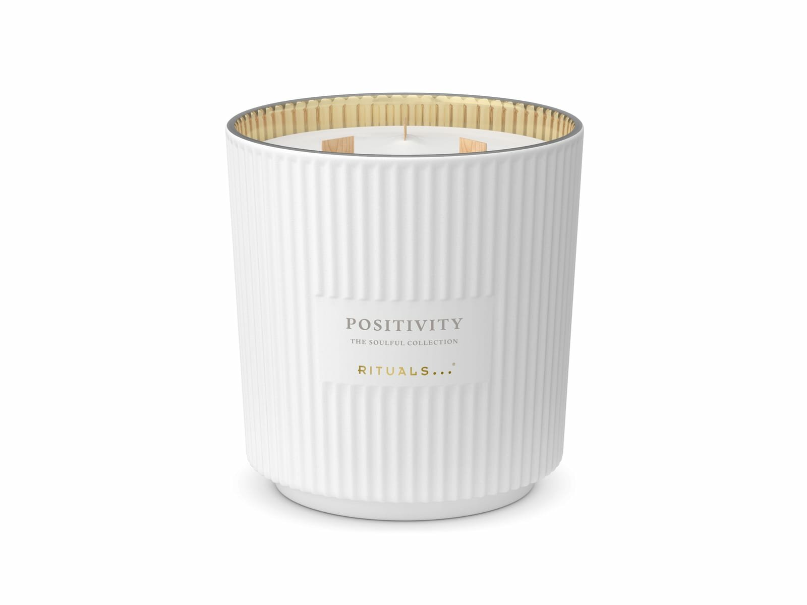 Свеча Rituals The Soulful Collection Large Positivity Scented Candle XXL, золотой, 1600 г