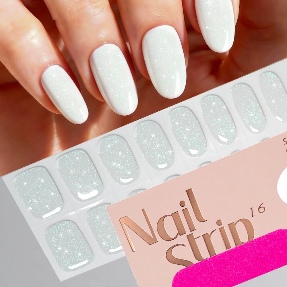 16 наклеек для гель-лака MAFANAILS Белый, 17
