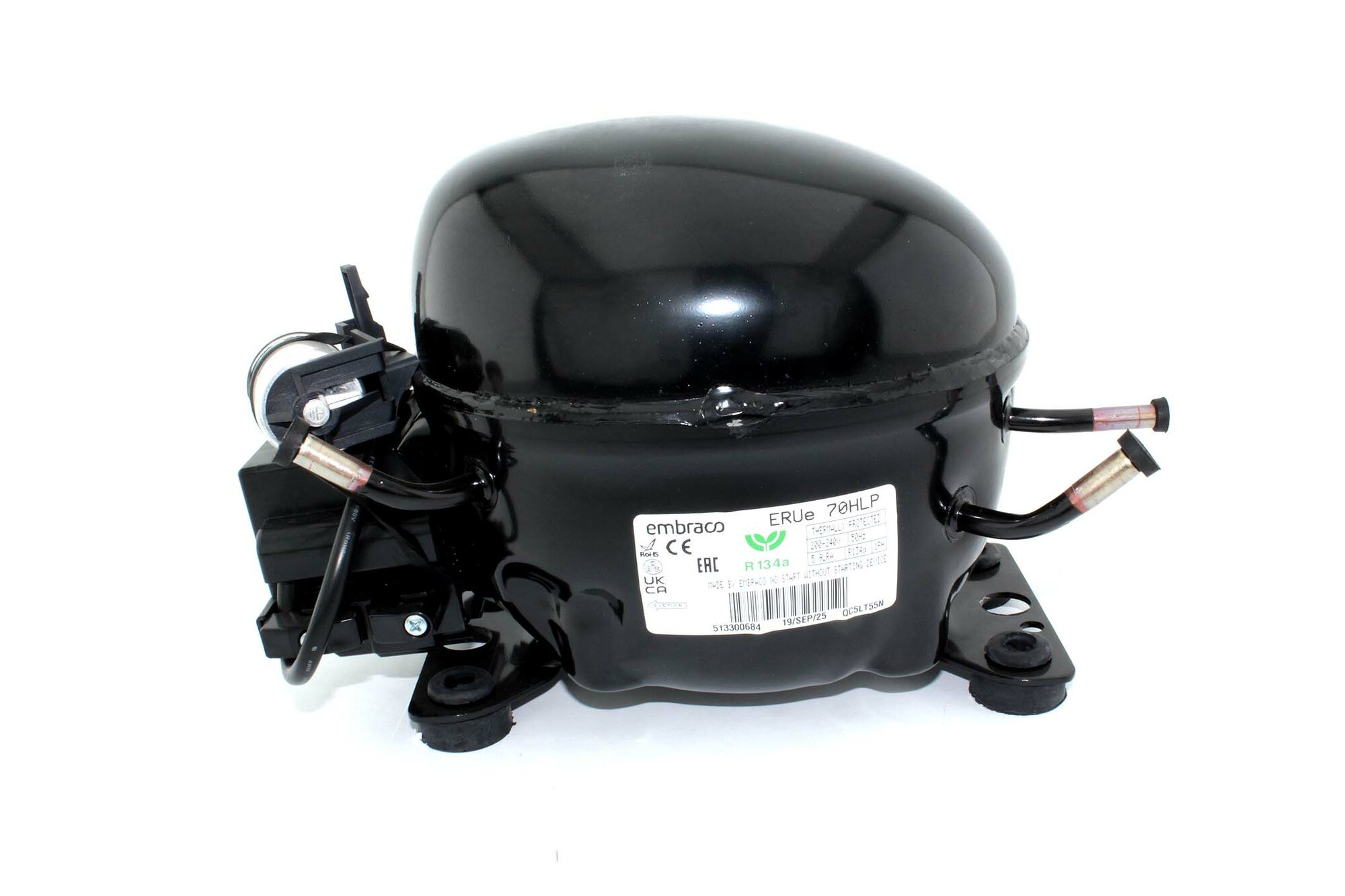 Компрессор ERUE 70 HLP Embraco Aspera LBP - низко t (R-134, -23,3 С, 182 Вт) без инд. уп