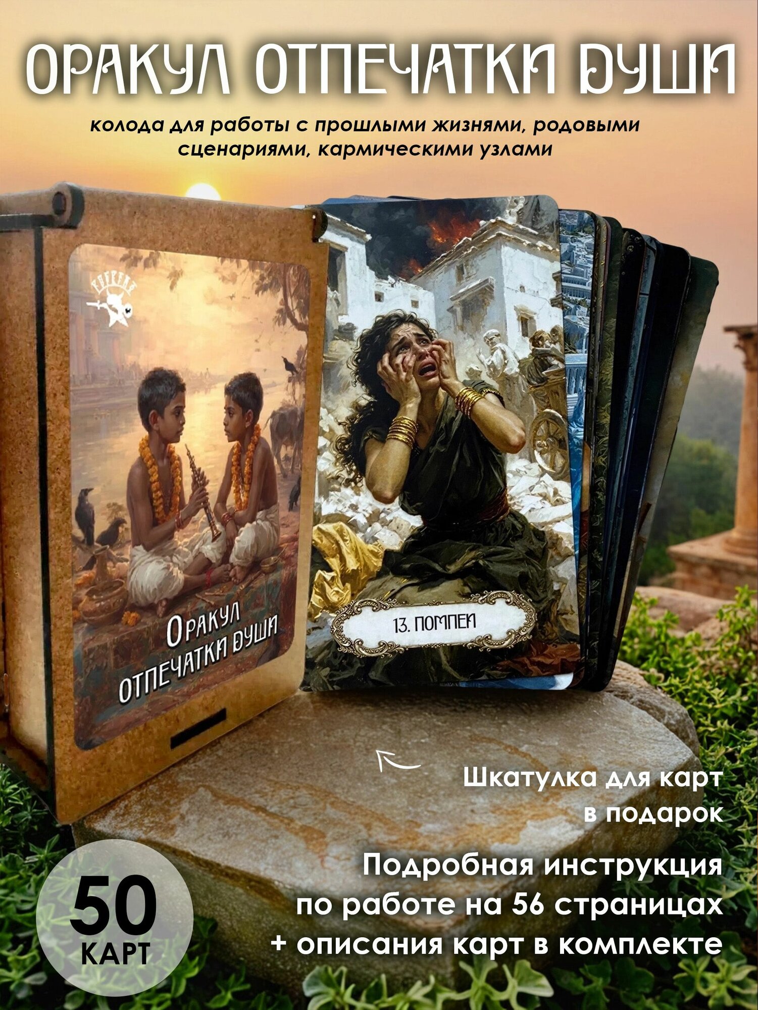 Гадальная колода карт для раскладов оракул Отпечатки души
