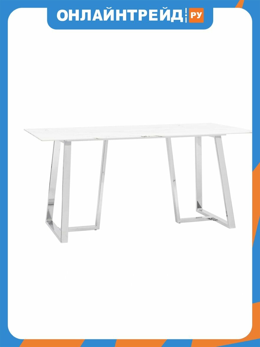 Стол обеденный Stool Group Даллас, 160*90, белый, стеклянный