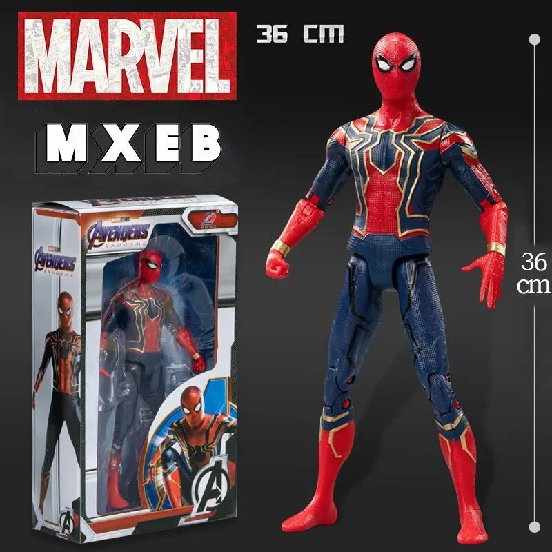36см Marvel Avengers Spider-Man Игрушка супергерой человек-паук фигурка для мальчиков Альянс Мстители марвел