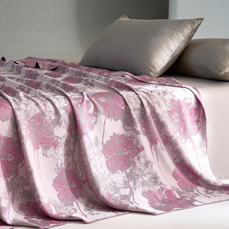 BF Flower Season Розовое Охлаждающее Антибактериальное Одеяло Tencel Lyocell 150x200 см Одноразмерное