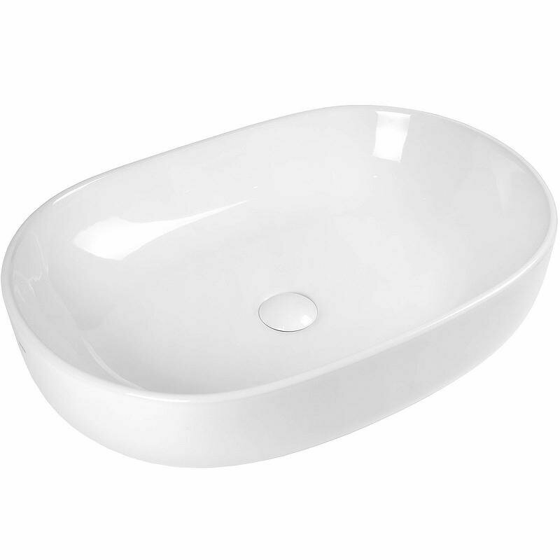 Раковина накладная Bond Oval 60 S59-600 Белая глянцевая, фарфор