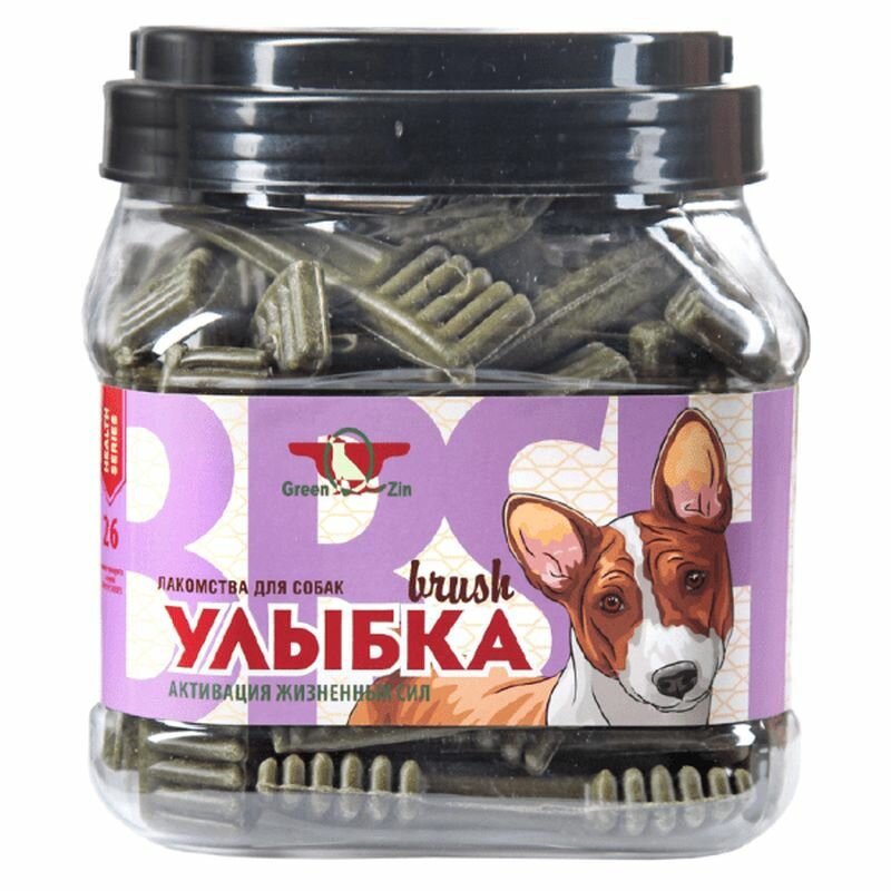 Green Qzin Улыбка brush Лакомство мягкие жевательные палочки для активации жизненных сил, 810 гр