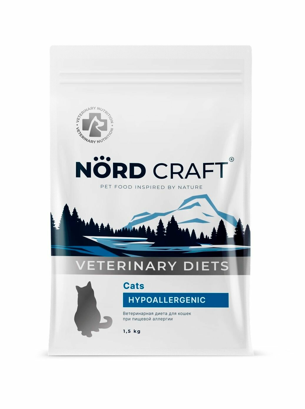 NORD CRAFT Корм сухой Cats Hypoallergenic для кошек при пищевой аллергии, 1500 гр