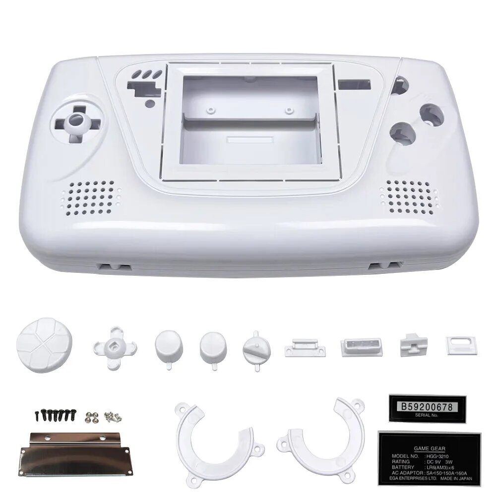 Корпус для SEGA Game Gear YiYimerci с IPS экраном V4.2 Белый, White