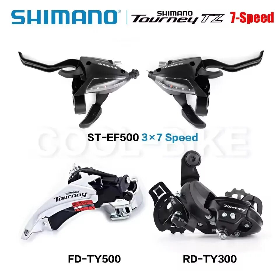 Переключатель передач SHIMANO TOURNEY Bike 7, ST EF500, рычаг переключения передач/тормоза FD TY500 RD TY300, детали для велосипеда
