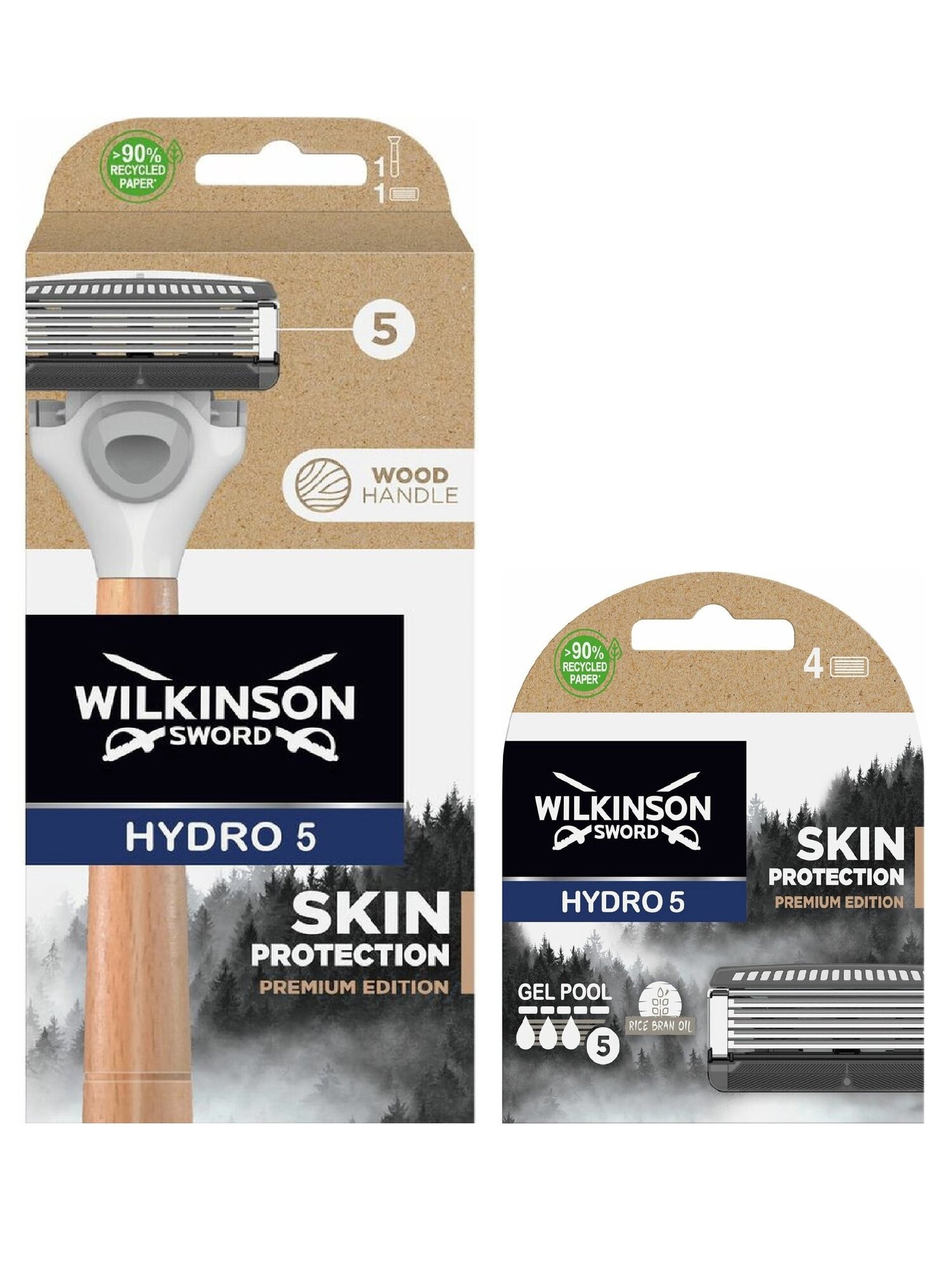 Бритвенный мужской станок Wilkinson Sword Premium Edition с 5 сменными кассетами, Германия